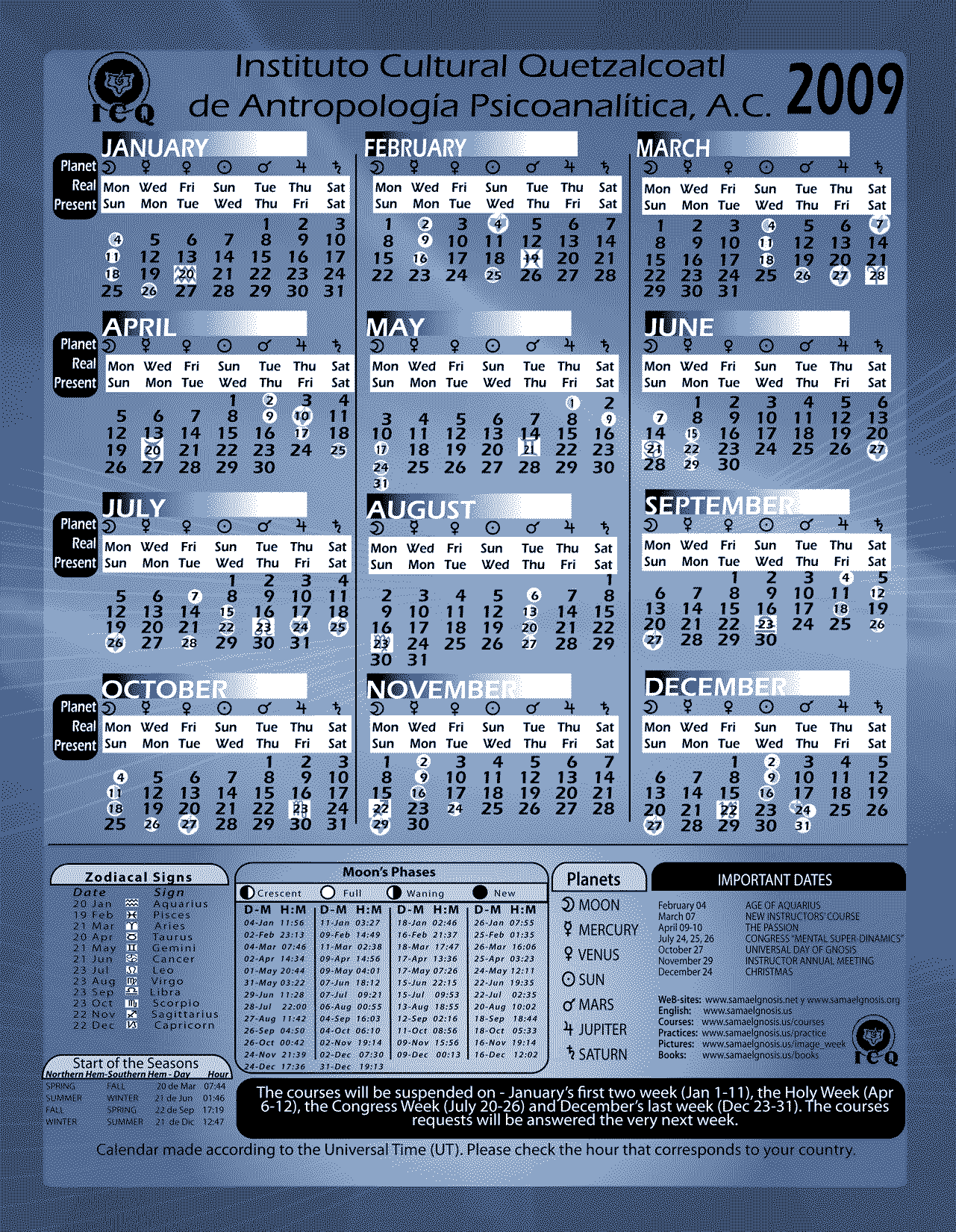 Gnostic Calendar 2009 | Samael Gnosis